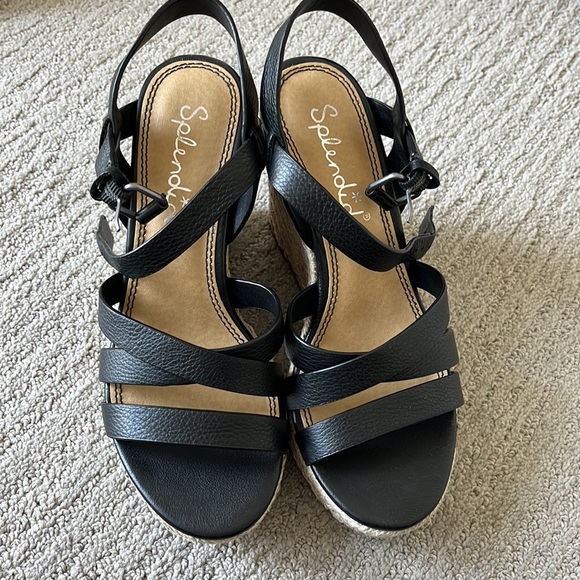 Splendid | Shoes | Splendid Black Wedge Heels | Poshmark